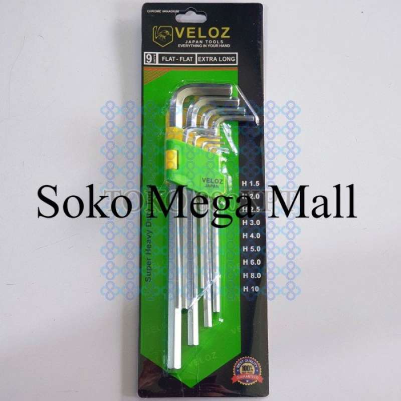 Promo Spesial Kunci-l Hex Allen Key Set Panjang Long Veloz 9pcs Kunci L ...
