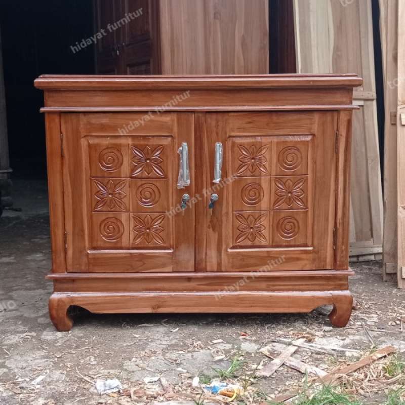 Promo Buffet Tv Meja Rata Kayu Jati Diskon 35% di Seller ROOT RIOTZ ...