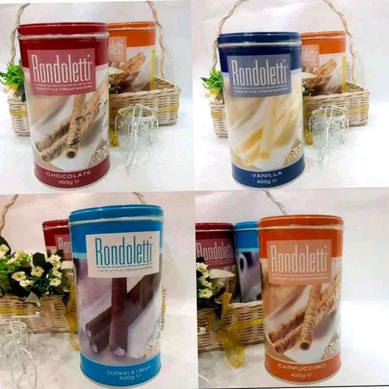 Promo Rondoletti Astor Wafer Stick Roll Premium Kaleng 400gr (Chocolate ...
