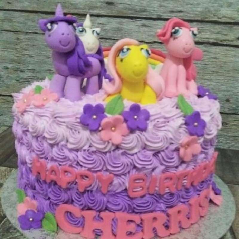 Jual My Little Pony Custom Cake Ulang Tahun Anak Buttercream - 3D ...