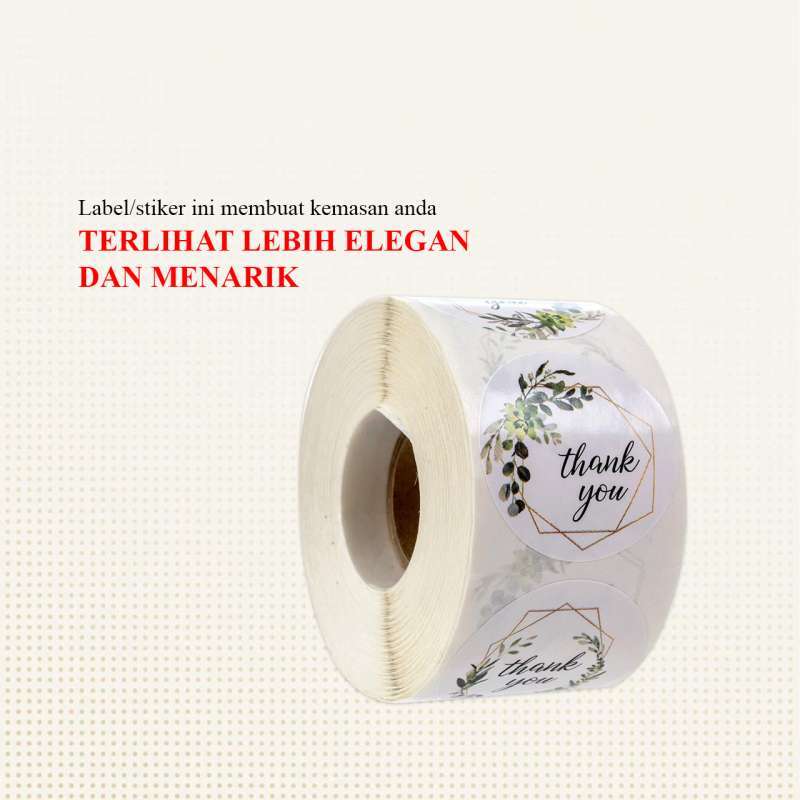 Promo One-c817 Sticker Thank You 1 Roll 500pcs Stiker Label Makanan ...