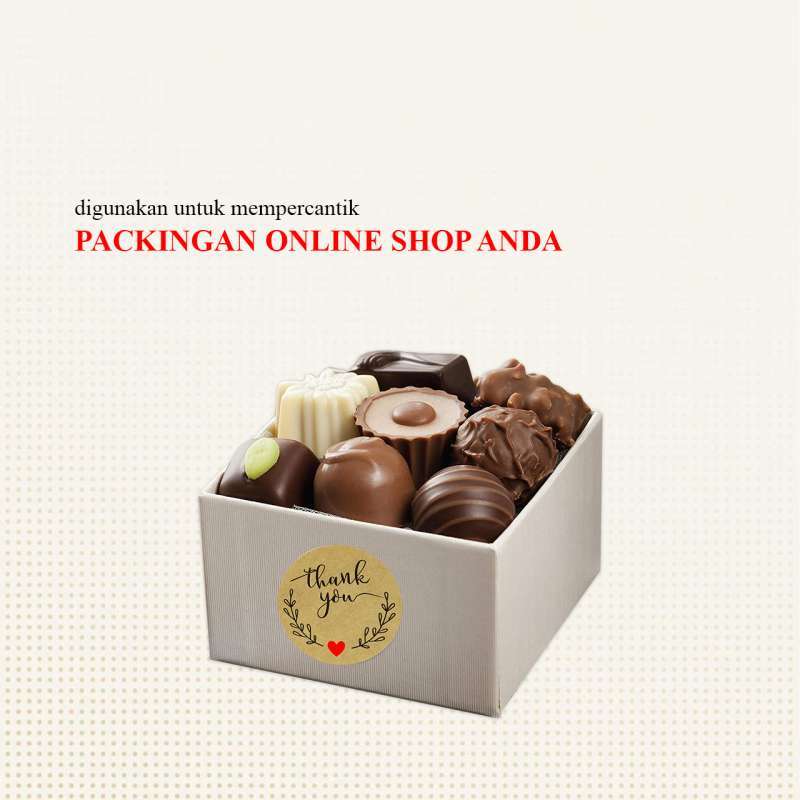 Promo One-c817 Sticker Thank You 1 Roll 500pcs Stiker Label Makanan ...