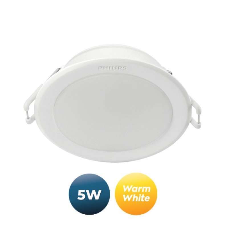 Promo Philips Downlight 5 Watt Warm White Meson Kuning Diskon 23% di ...