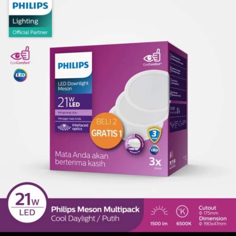 Promo Philips LED Downlight Meson 21 Watt - Putih Diskon 23% di Seller ...