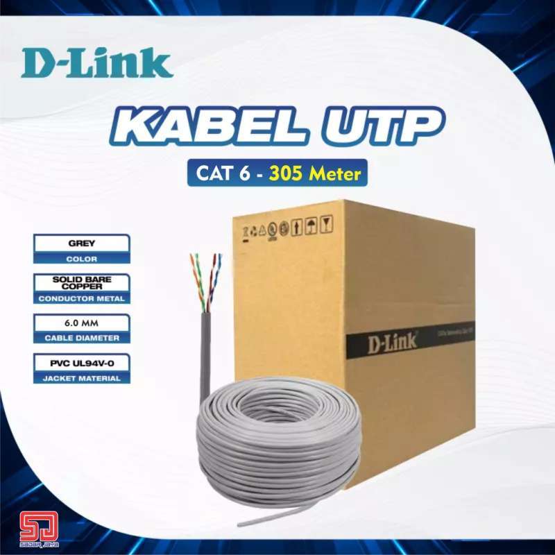 Jual D-Link Solid Kabel LAN CAT6 UTP Jaringan Internet Roll 305meter ...