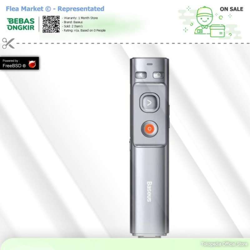 Jual Baseus Wireless Laser Presenter Rechargeable Red Pointer ...