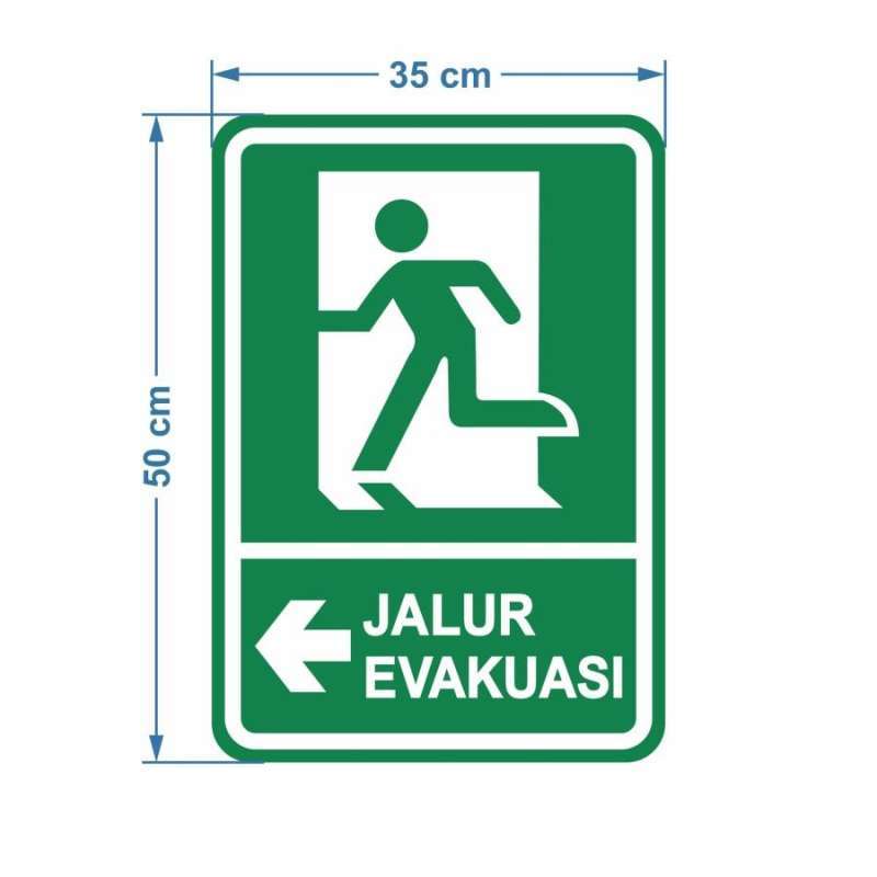 Jual Rambu Plang Jalur Evakuasi 35cm X 50cm Plat Alumunium Di Seller ...