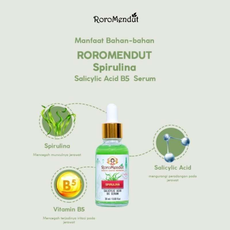 Jual Sprirulina Salicylic Acid B5 Serum & Essence Wajah Roro Mendut Di ...
