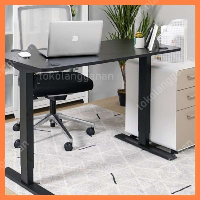 Promo Sieben Meja Kantor Adjustable Lift Up 1206 - Hitam Diskon 23% di ...