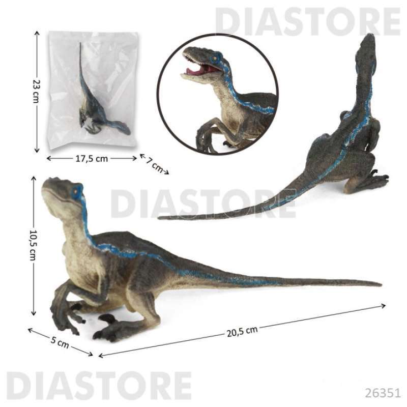 Jual 26351 - Animal Figure Mainan Miniatur Dinosaurus Velociraptor di ...