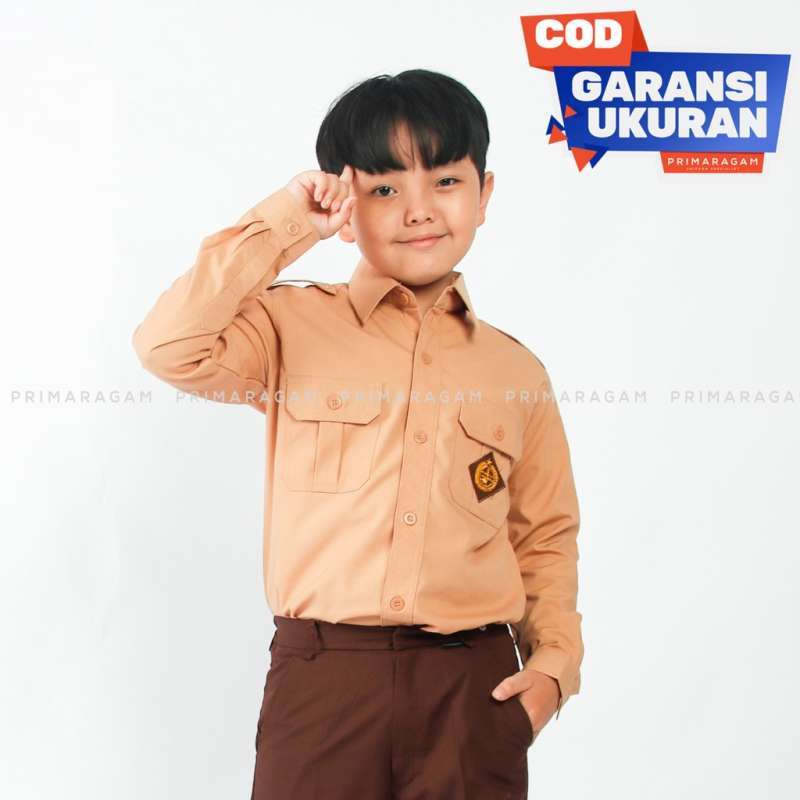 Jual Seragam Pramuka Sd Penggalang Lengan Panjang Baju Pramuka Sd Penggalang Panjang Kemeja