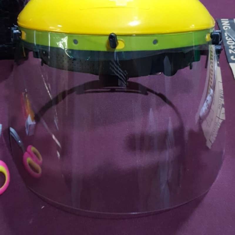 Promo helm safety face shield dengan kaca pelindung Diskon 23% di ...