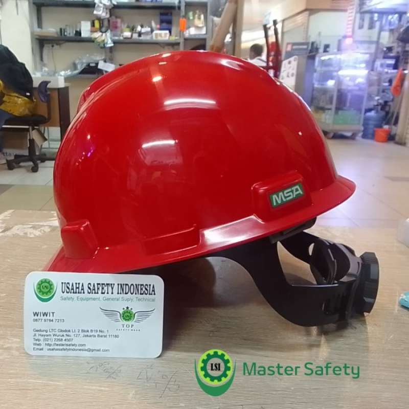 Promo Helm Safety Msa Original Warna Merah Sarang Putar/Iner Fastrack ...