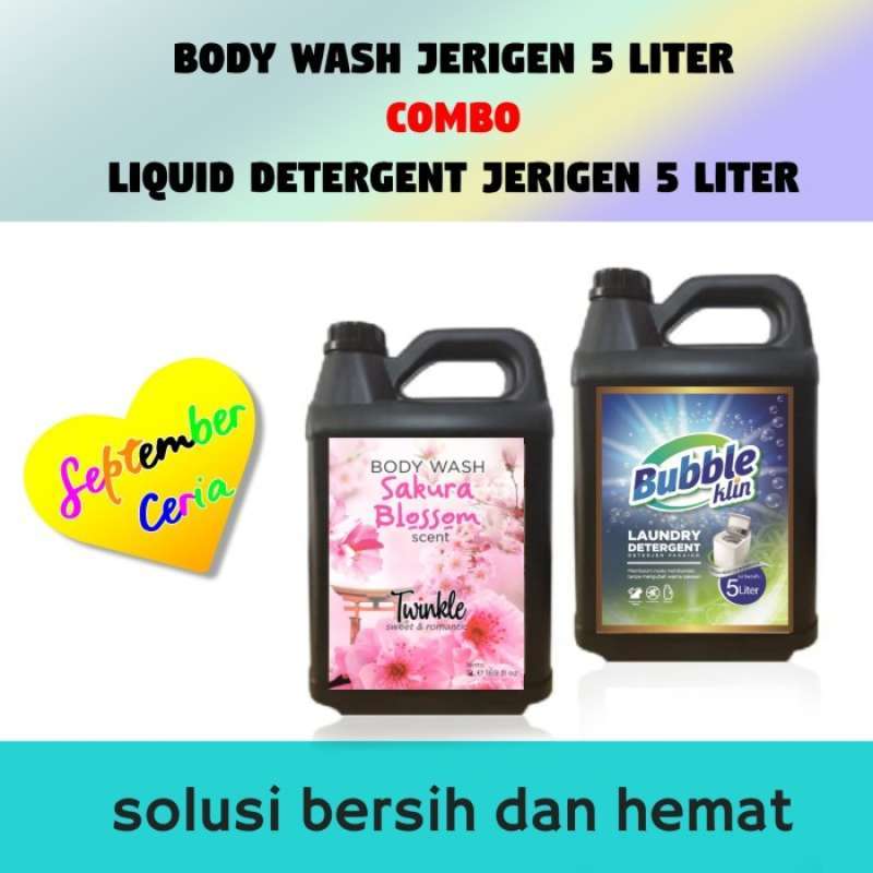 Promo Bodywash Kemasan 5 Liter Combo Paket Hemat + Detergent Laundry 5 ...