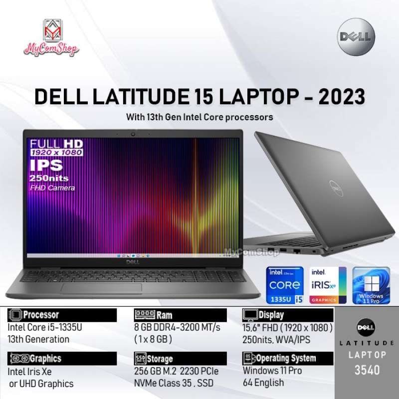 Jual Dell Latitude 15 3540 Laptop I5-1335u 8gb Ram 256gb Ssd 15 Fhd - 16gb/256gb Di Seller ...