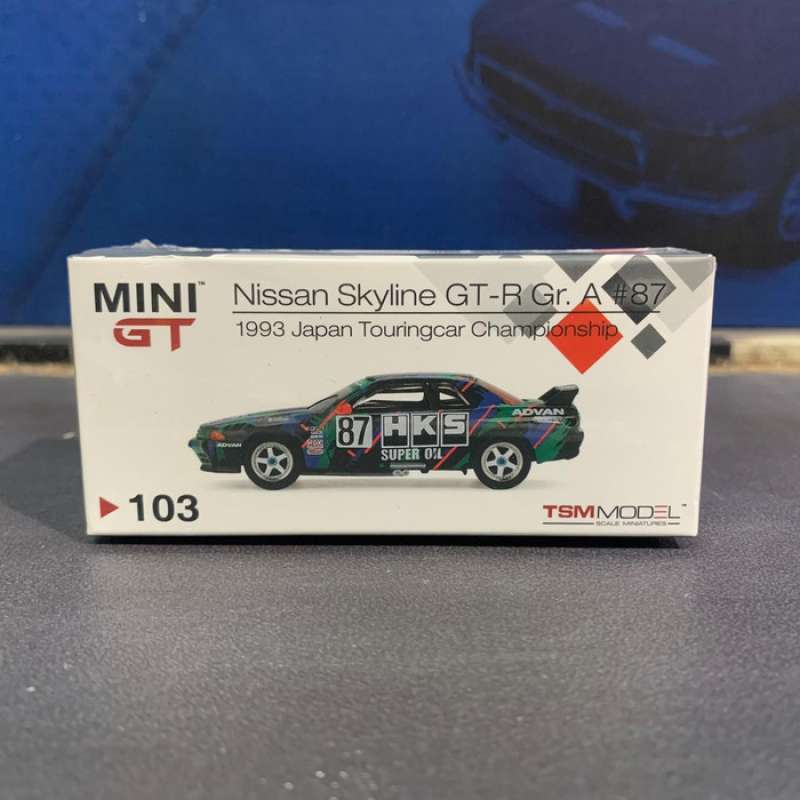 Jual Mini GT 103 Nissan Skyline GTR #87 1993 Japan Touring Championship ...