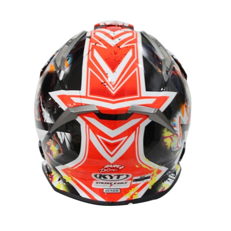 Jual KYT Strike Eagle New York Helm Motocross - Red Fluo - M di Seller ...