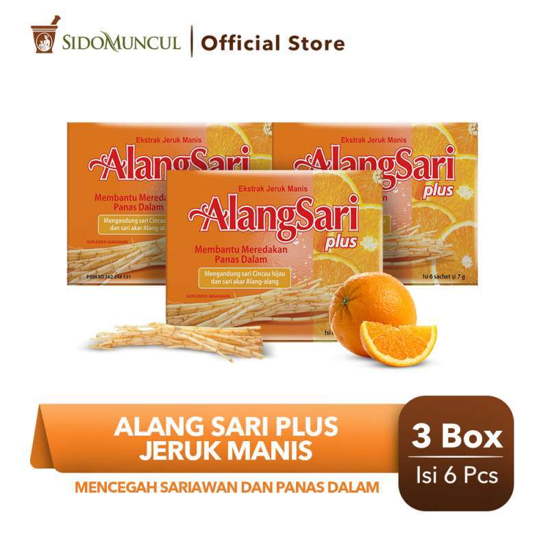 Promo Alang Sari Plus Jeruk Manis 3x6's - Mencegah Sariawan & Panas ...