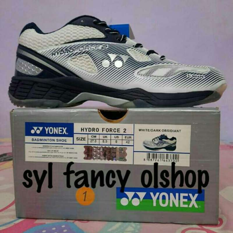 Jual Yonex Hydro Force 2 Badminton Shoes - White Dark Obsident 41 Di ...