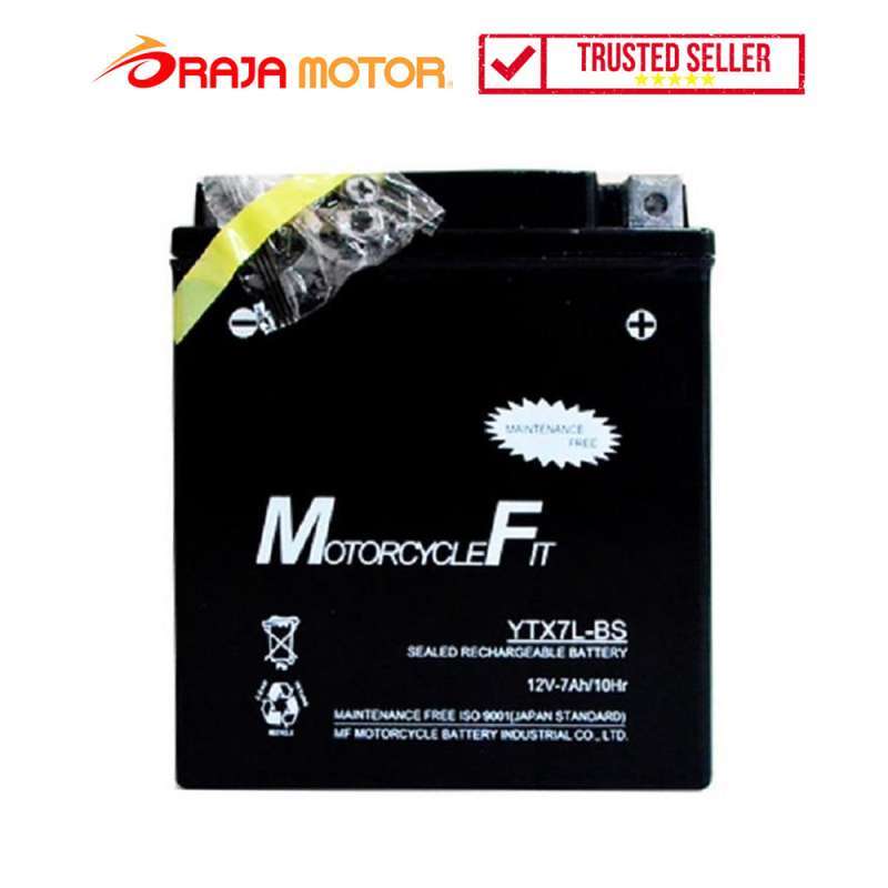 Promo Motorcyle Fit Aki Kering MF YTX7L-BS Maintenance Free Motor ...