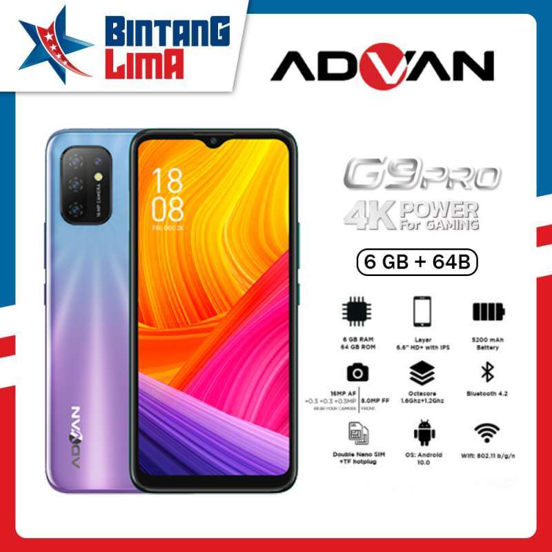 Jual ADVAN G9 PRO 6/64GB GARANSI RESMI di Seller Alfastore - ALFASTORE | Blibli