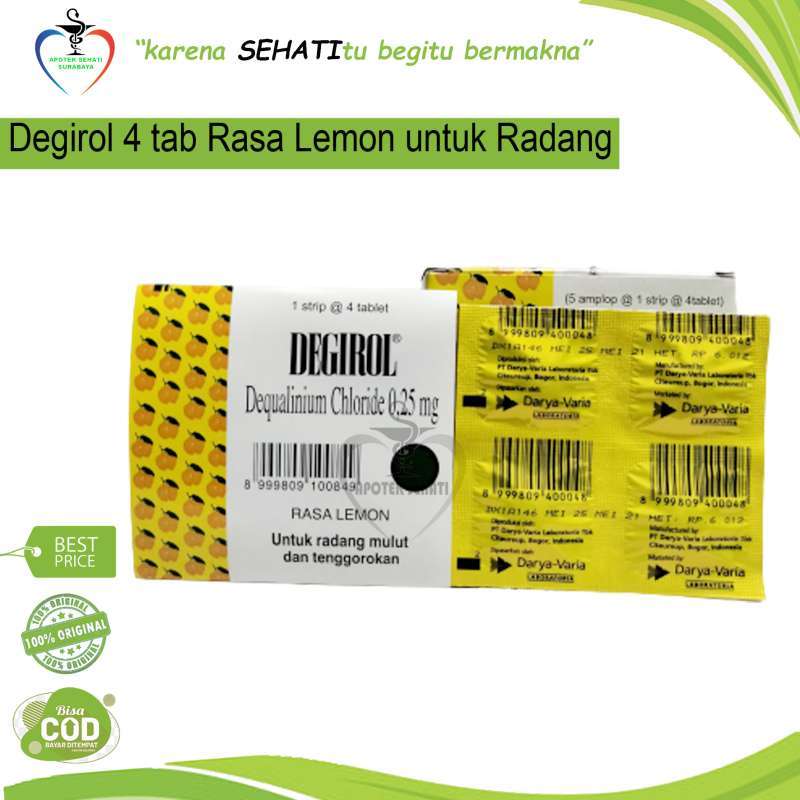 Promo Degirol Hisap Obat [0.25 Mg/ 4 Tablet] Diskon 14% Di Seller Apotek Sehati Store ...