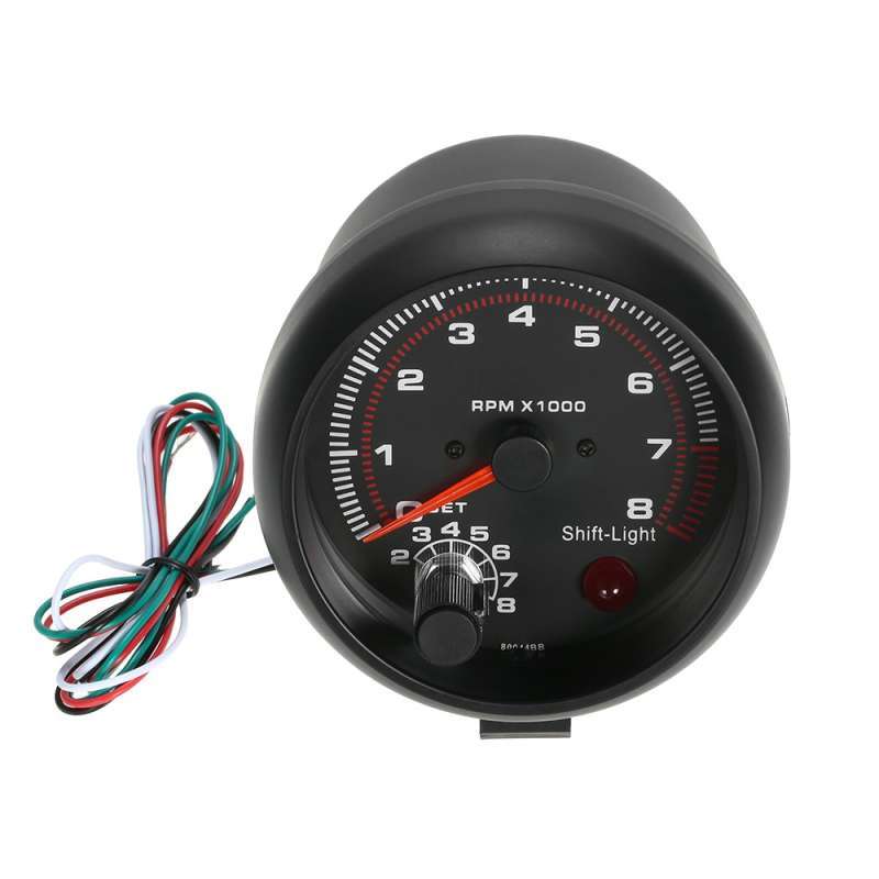 Jual Tachometer Mobil Universal Warna Hitam Ukuran 3.75 0-8000 RPM di ...