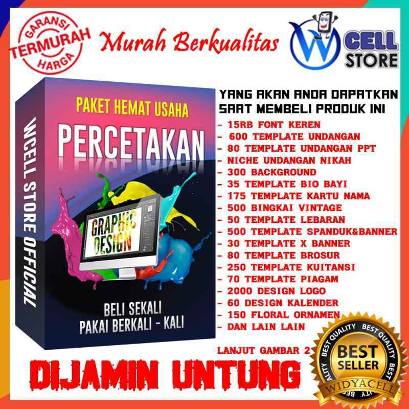 Jual PAKET USAHA PERCETAKAN KUMPULAN TEMPLATE DESIGN PROMOSI, LOGO ...
