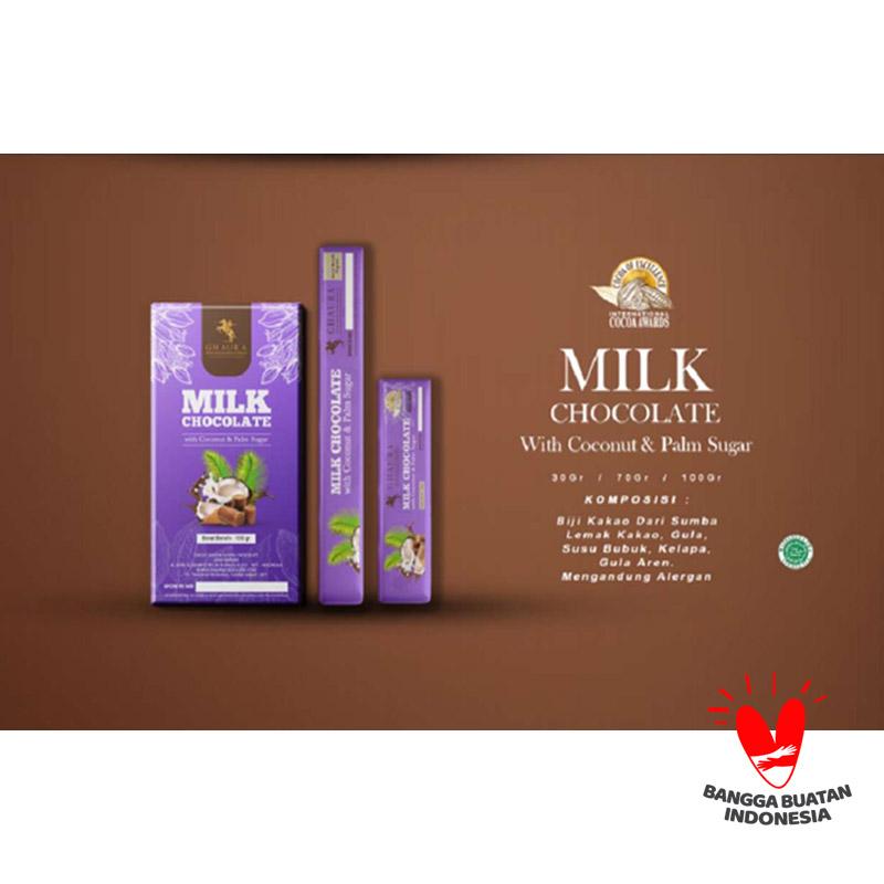 Jual Ghaura Milk Chocolate With Coconut And Palm Sugar - 70 Gram di ...