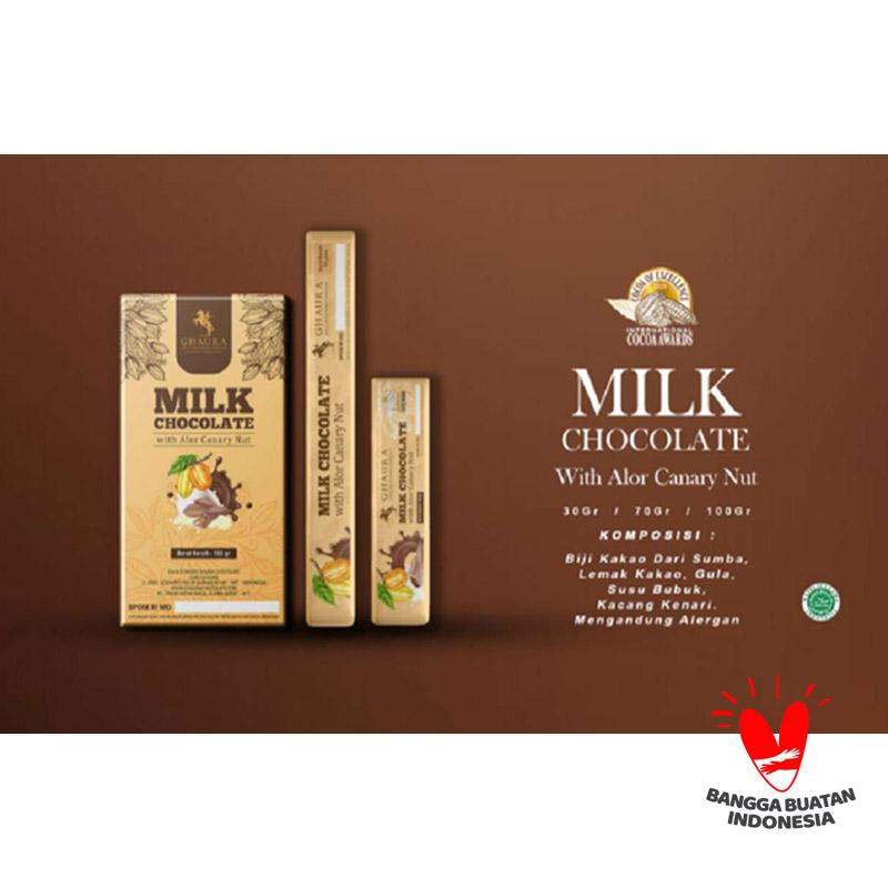 Jual Ghaura Milk Chocolate With Alor Canary Nut - 100 Gram Di Seller ...