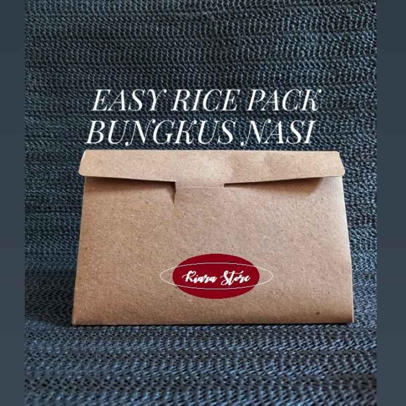 Jual Easy Rice Pack/Rice Pack kertas/Bungkus Nasi Laminasi Coklat @100 ...