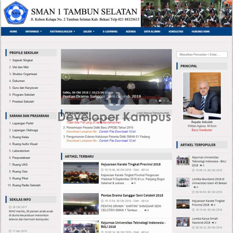 Jual Source Code - Website dan CMS Portal Informasi Sekolah v2 di ...