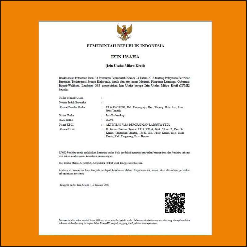 Jual Jasa Pembuatan Ijin Usaha Iumk Dan Nib Di Seller Ditastore ...