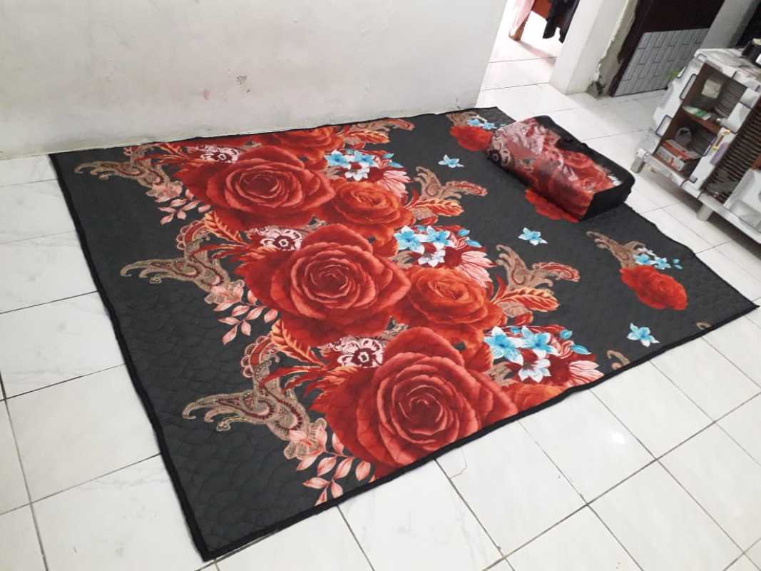 Promo Karpet Lantai Ruang Tamu Ruang Keluarga Model Quilting Katun ...