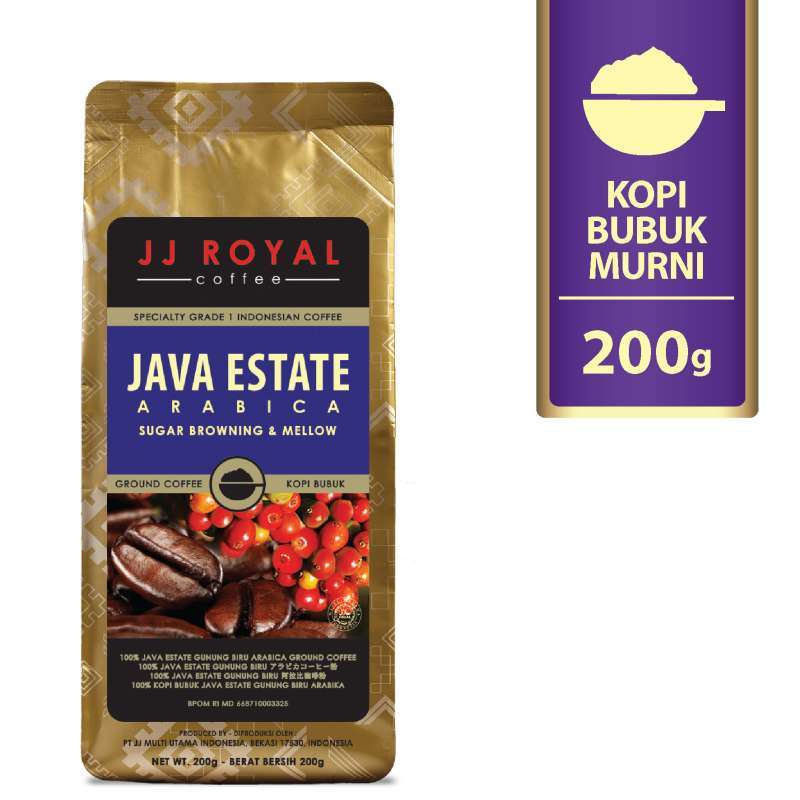 Promo JJ Royal Java Estate Arabica Ground Bag Kopi [200 g] Diskon 2% di ...