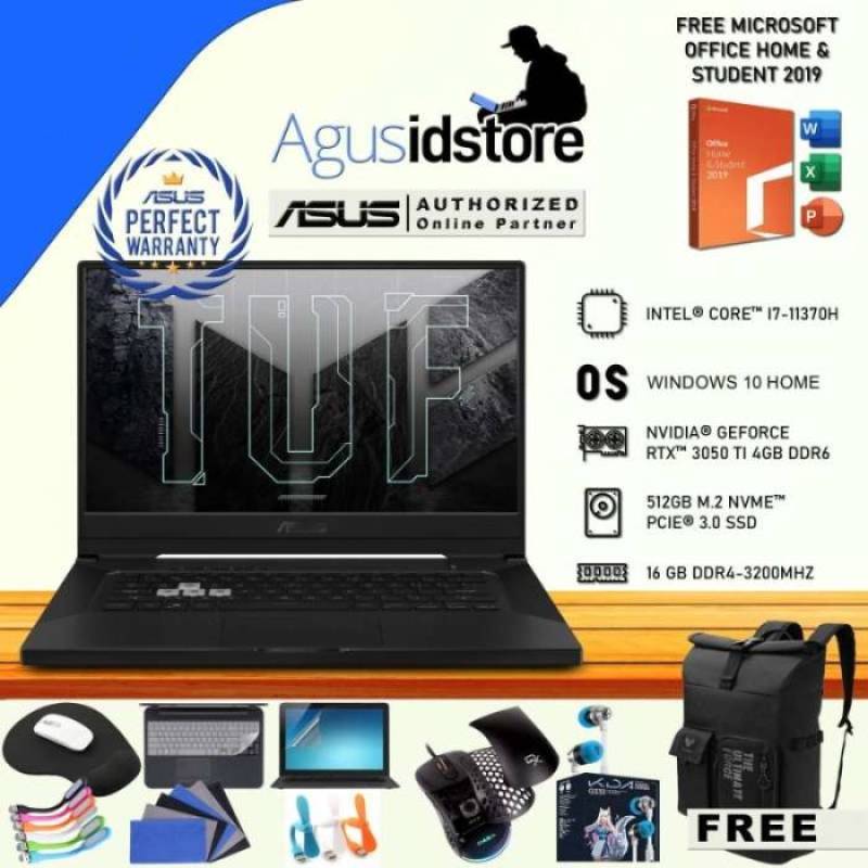 Jual ASUS TUF Dash F15 FX516PE Core i7-11370H RTX 3050Ti 144Hz 16GB ...