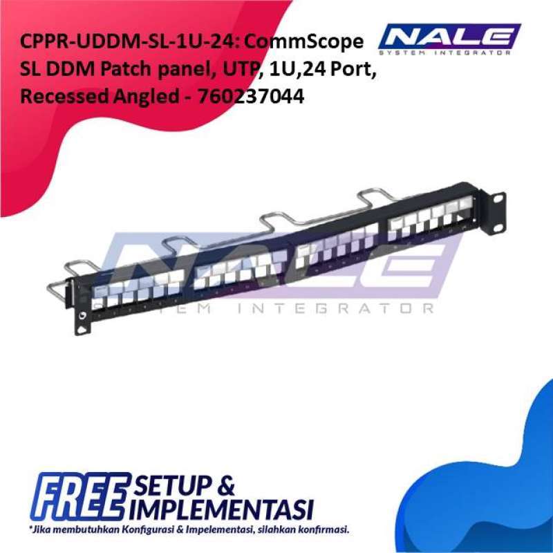 Jual Commscope SL DDM Patch Panel UTP 1U 24 Port Recessed Angle ...
