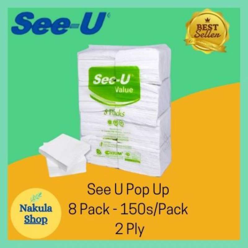 Promo Tissue Tisu See u Multipurpose Pop Up 8 Pack Ekonomis Diskon 2% ...