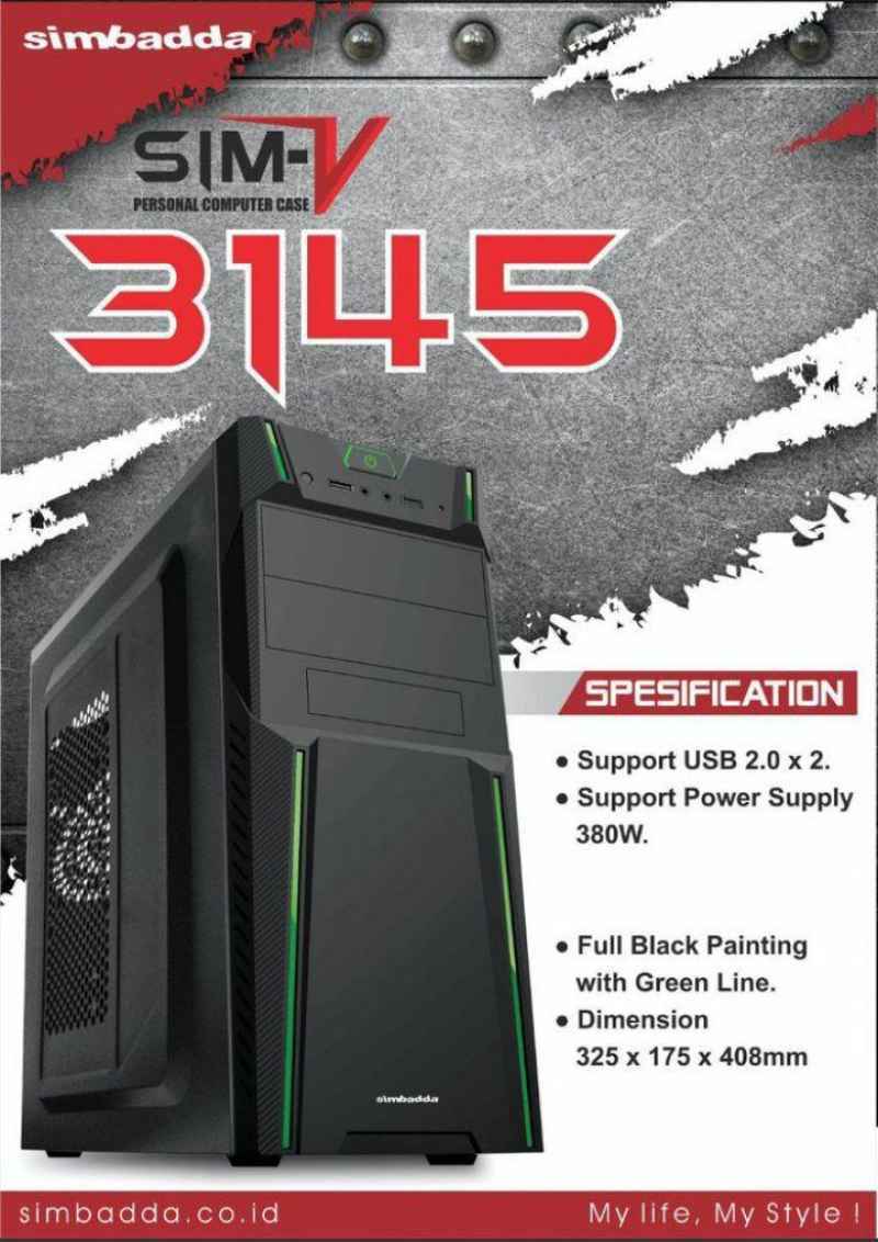Promo Casing Pc Simbadda Sim V 3145 Plus Psu 380 Watt Diskon 3% Di ...