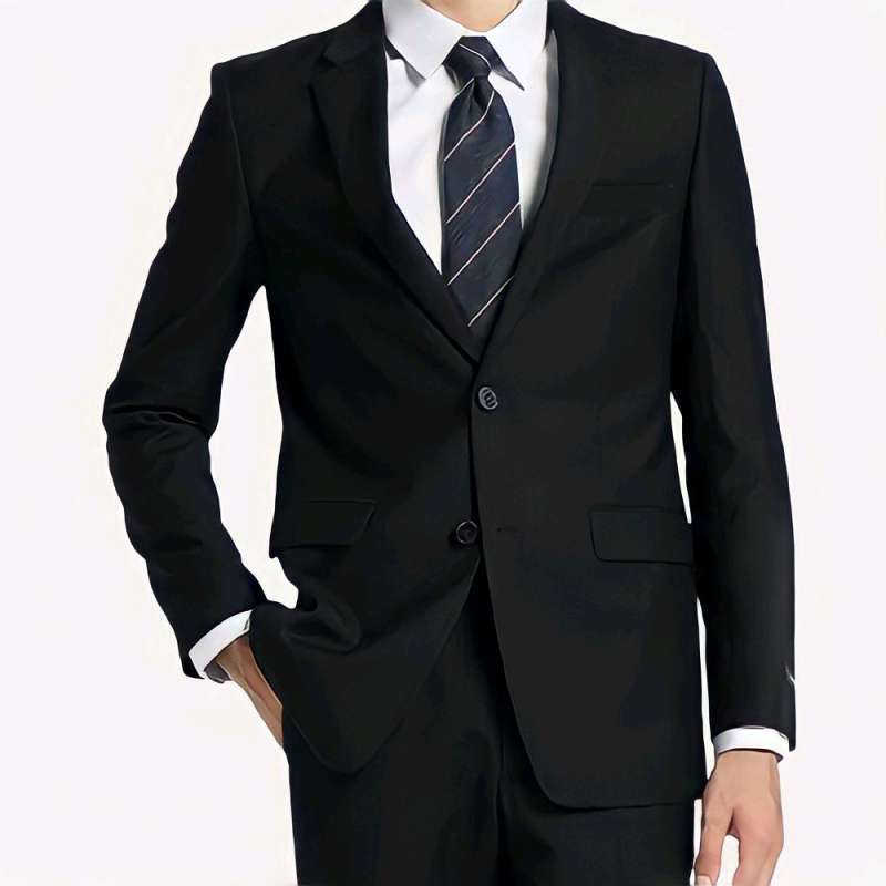 Promo Jas Pria Hitam Pekat Bahan jet black Diskon 5% di Seller ...