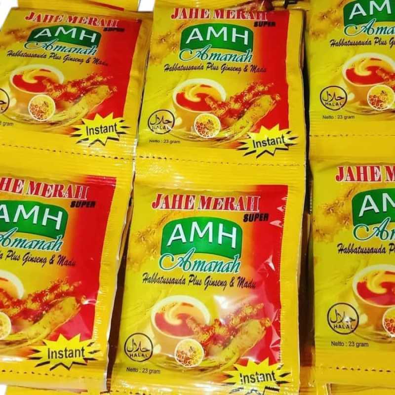 Jual Minuman Herbal Instan Bubuk Jahe Merah Super AMH Original (12 ...