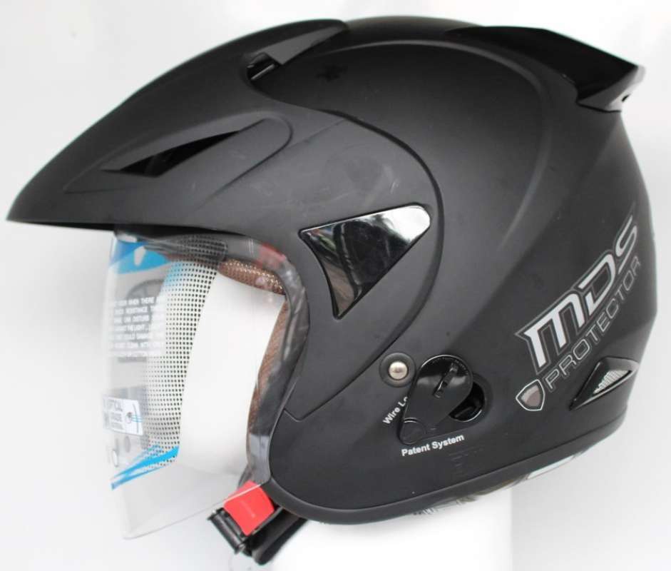 Jual HELM MDS PROTECTOR HITAM DOF BLACK DOF MDS HALF FACE di Seller ...