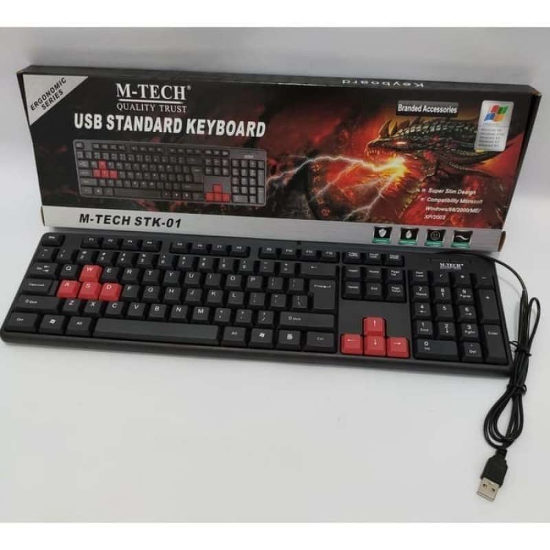 Jual Keyboard USB Standar untuk Komputer Laptop M-Tech STK-01 ORIGINAL ...
