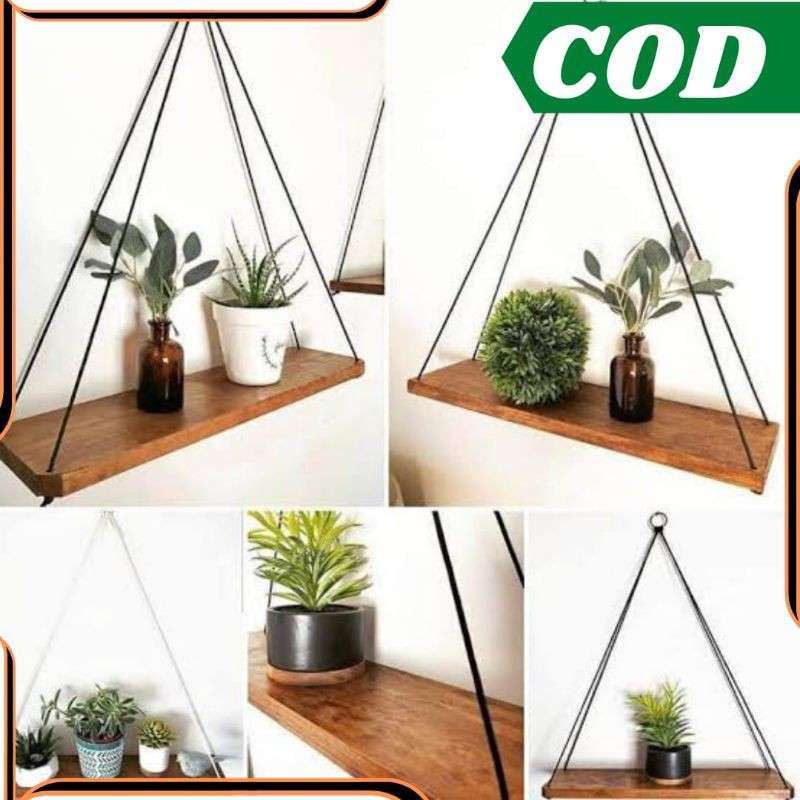 Jual VRS AMTALI Ambalan Tali Kayu / Rak Gantung / Rak Hiasan Dinding ...