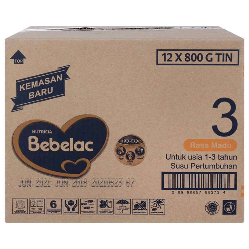 Jual Bebelac 3 Vanilla 800gr (1 Karton Isi 12 Box ) Di Seller Natasha ...