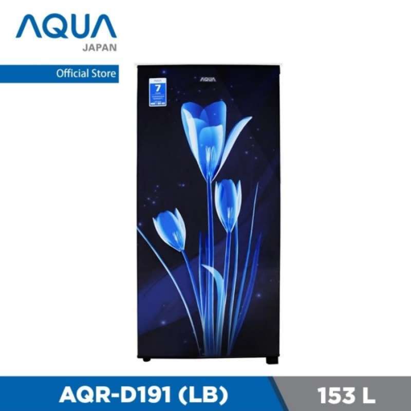 Jual AQUA AQR-D191 KULKAS 1 PINTU MOTIF BUNGA - LB / HITAM BLUE FLOWER ...