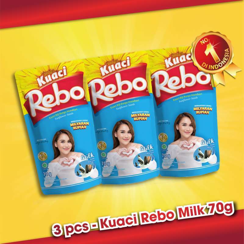 Jual Rebo Kuaci Bundling 3 Pcs Varian Rasa Milk 70 Gram Di Seller