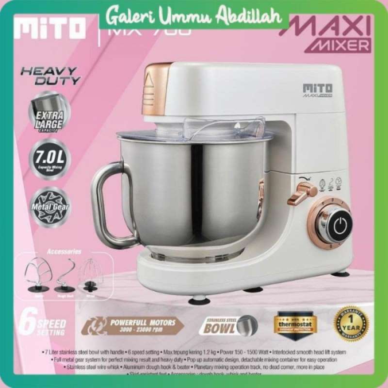 Promo Maxi Mixer MITO MX 700 Stand Mixer 7 Liter Heavy Duty Mx700 ...