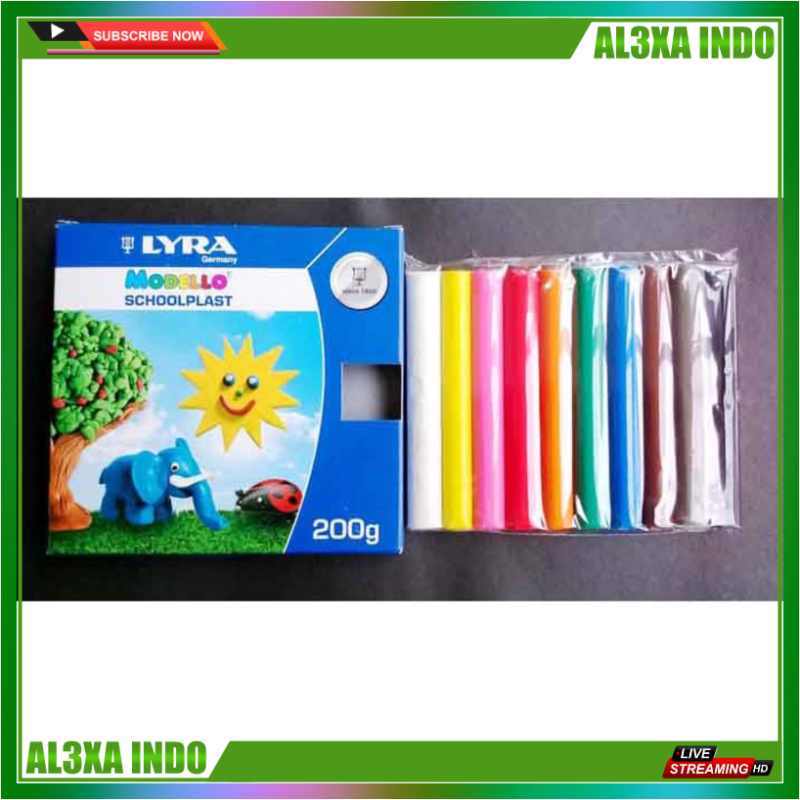 Jual Lyra Clay Modello Schooplast 200G Modelling Plasticine Plastisin ...