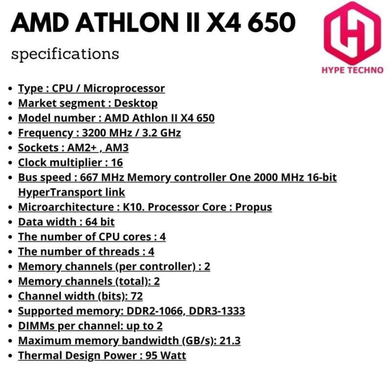 Amd Athlon Ii X4 650